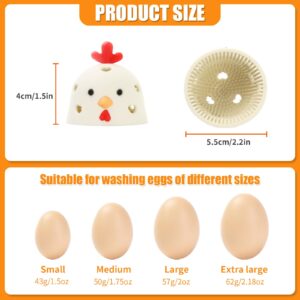 Shcsdr Egg Washer for Fresh Eggs Silicone Egg Brush Egg Scrubber Multipurpose Vegetable and Fruit Cleaning Tool Reusable Egg Cleaning Brush for Egg Cleaner (White 1Pack)