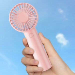 Edvision Mini Handheld Fan, Powerful Portable Fan 3 Speeds, USB Rechargeable Small Hand Fan, Personal Fan Battery Operated, Cute Design Makeup Eyelash Fan for Stylish Girls Women Kids Outdoor Travel