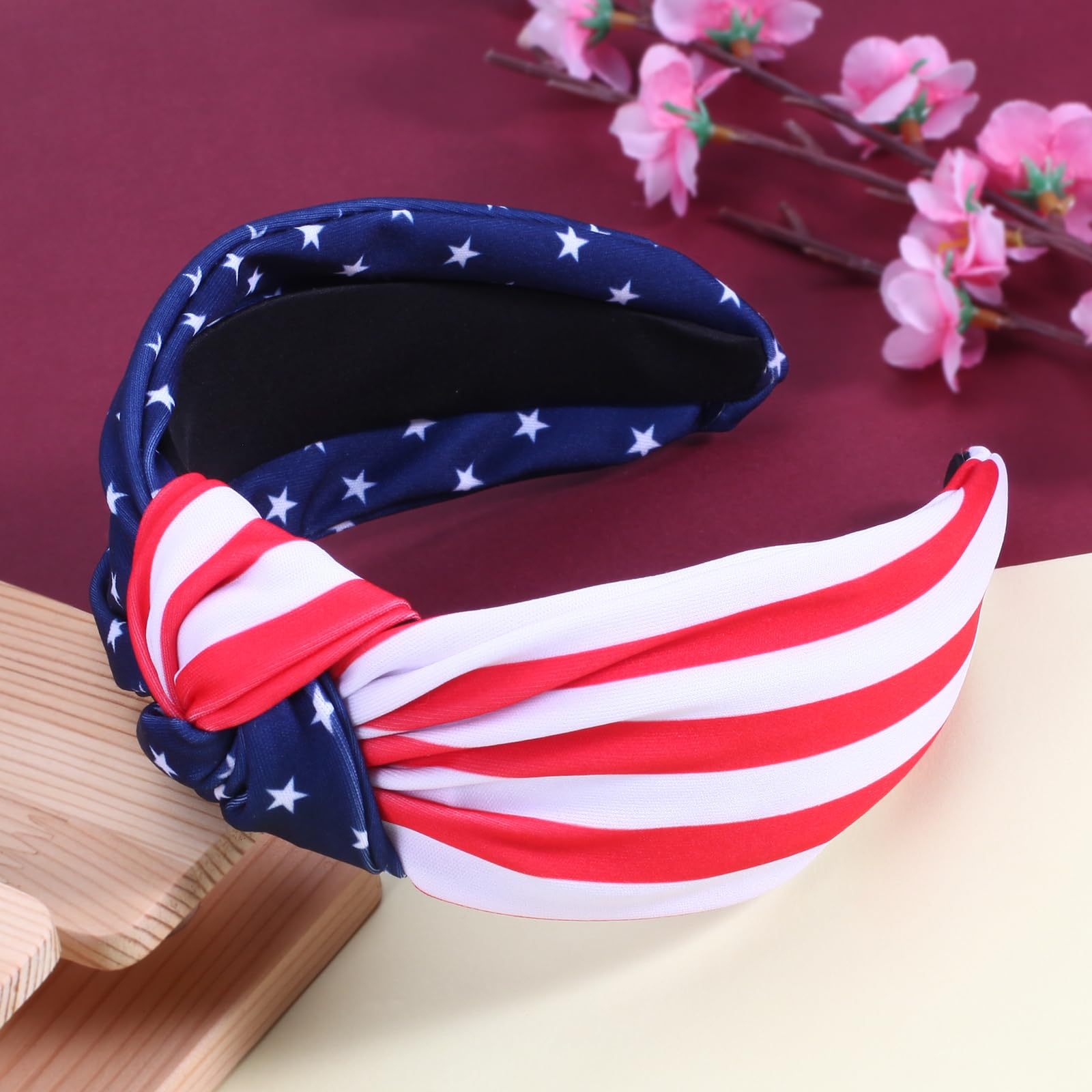 Twinfree USA Flag Headbands for Women American Patriotic Independence Day 4th of July Headband Red White and Blue Hair Hoop Gifts Hair Accessories