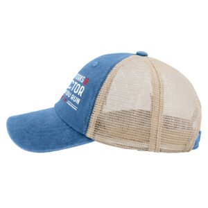 BEIXBE Fireworks Director If I Run You Run Trucker Hat Women Trendy Mesh Hat for Summer Lake Blue