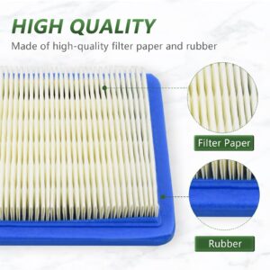 2-Pack 491588S Air Filter for Briggs & Stratton 491588 Toro 20332 Craftsman 33644 Push Lawn Mower & 5062K Spark Plug