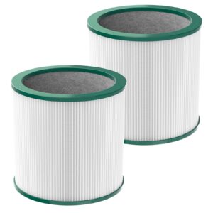 fil-fresh 2-pack tp01 tp02 replacement filter kit, compatible with dyson pure cool air purifier, h13 true hepa filters and activated carbon, replace 968126-03