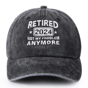 lamceplu retirement gifts for men, retirement hats 2024, funny retired gift for men/women adjustable cotton embroidery baseball cap (us, alpha, one size, large, standard, grey)