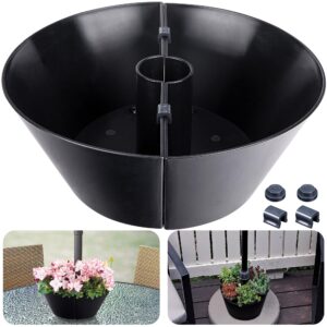 ebaokuup umbrella planters - half circle planter pots with umbrella hole - flower planters pots container for indoor outdoor garden home plants (1 pcs)