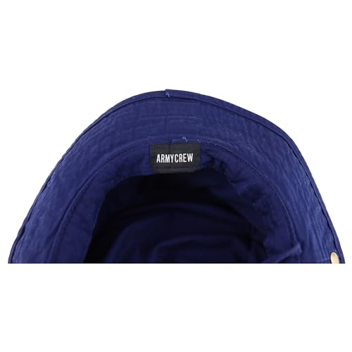 Armycrew Big Oversized Jungle Boonie Bucket Hat with Chin String Fits Upto XXXL - Navy - 2XL-3XL