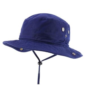 armycrew big oversized jungle boonie bucket hat with chin string fits upto xxxl - navy - 2xl-3xl