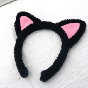 ajdvart Cat Ears Headband, 2Pcs, Soft Cat Ears Hairband for Skincare, Makeup, Yoga, and Cosplay, Adult's or Children's Photo Prop