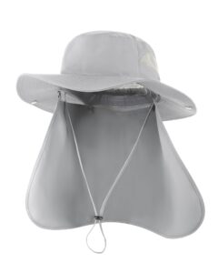 zylioo oversized 62-65cm uv sun hats with flaps,big size boonie hat with drape beach hats with neck protection flap