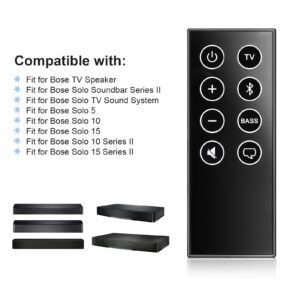 New Remote Control Replacement for Bose Solo 5 10 15 Series II TV Sound System 418775 431974 740928-1120 838309-1100, for Bose TV Speaker and Solo Soundbar Series II