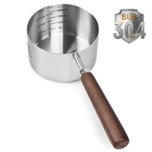 fafaflyer dog-cat food-scoop measuring-cup - 304 stainless steel material.1-cup capacity. precision scale measurements