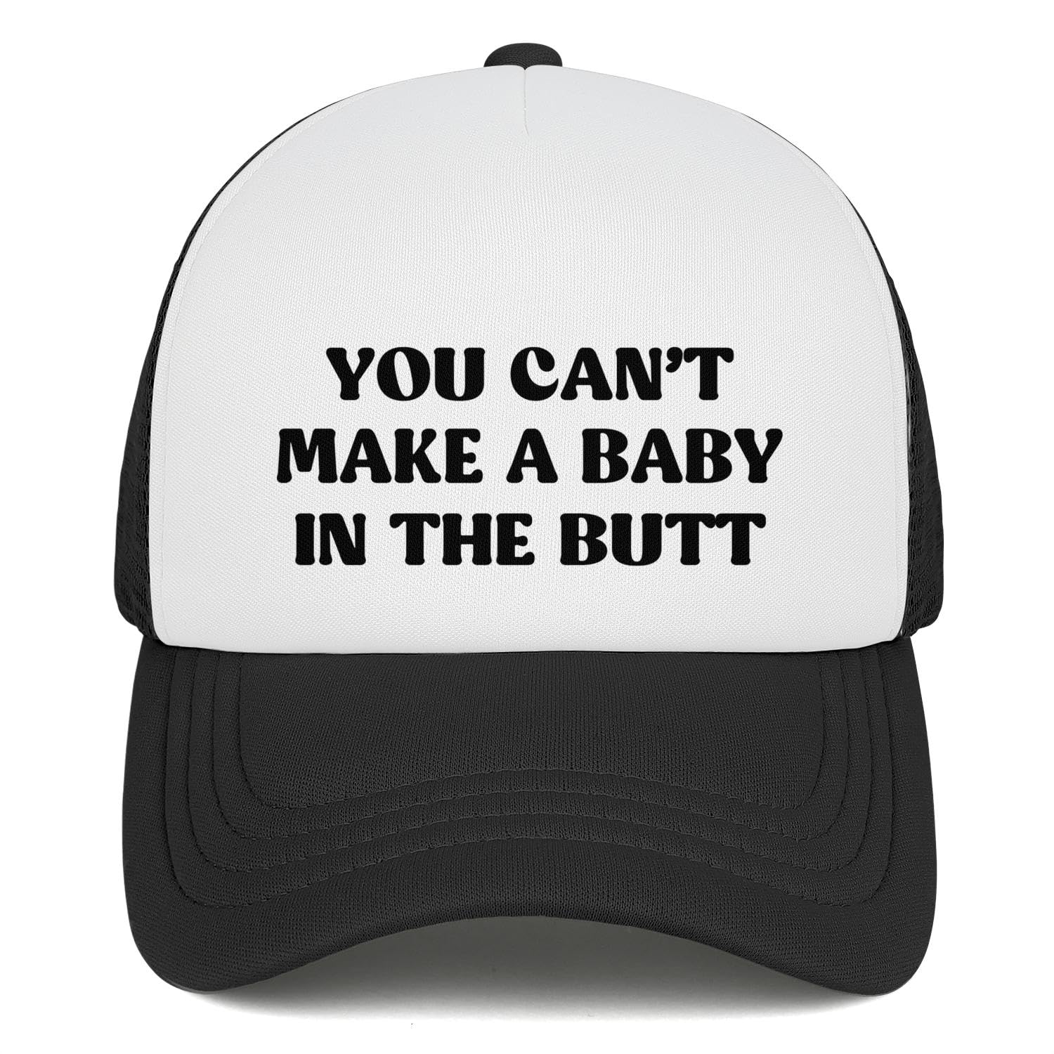 sxmluedn Funny Trucker Hat You Can't Make a Baby in The Butt Gag Gifts Snapback Hat Drinking Joke Baseball Cap for Men Women