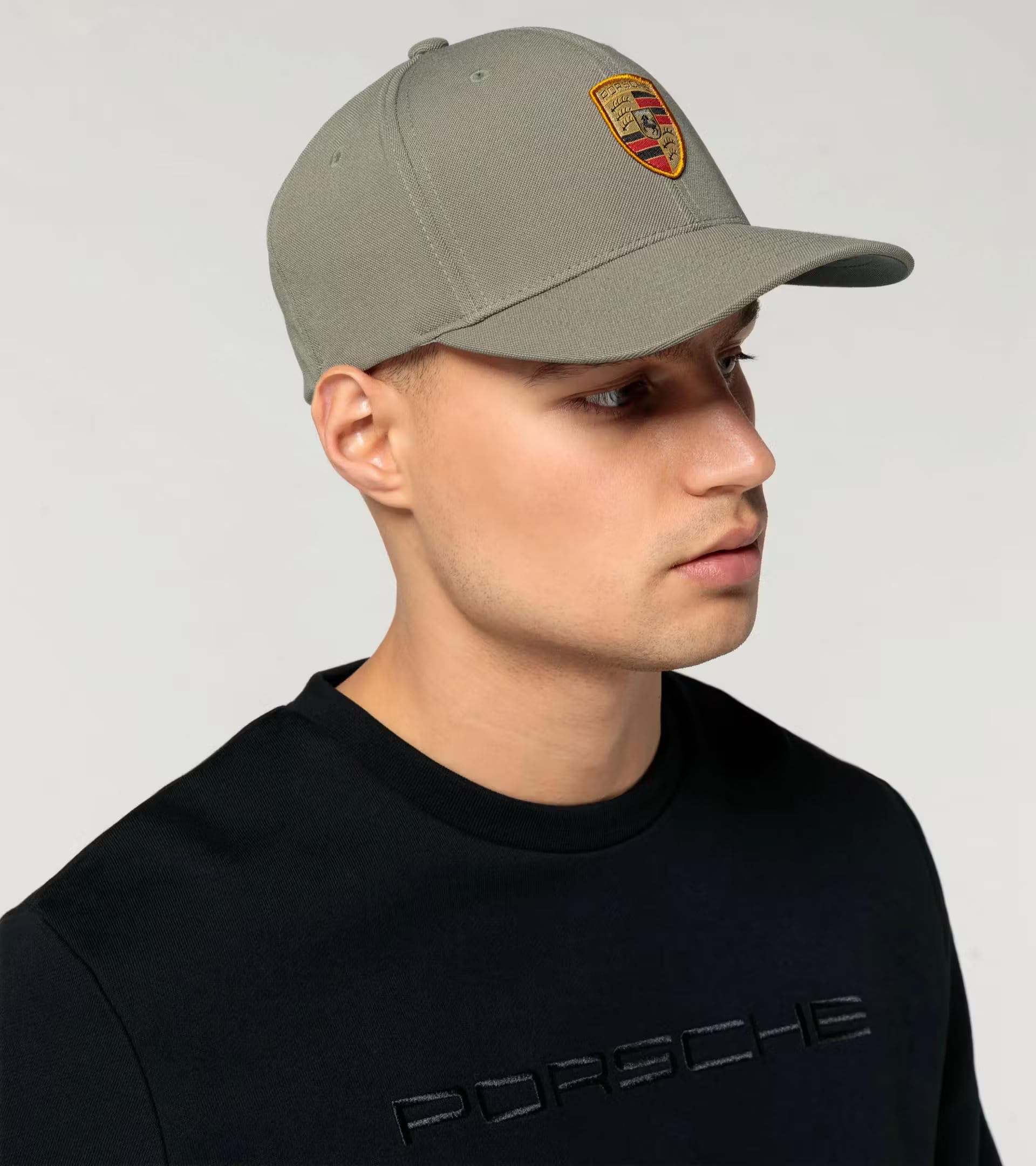 Porsche Grey Green Flexfit Baseball Cap