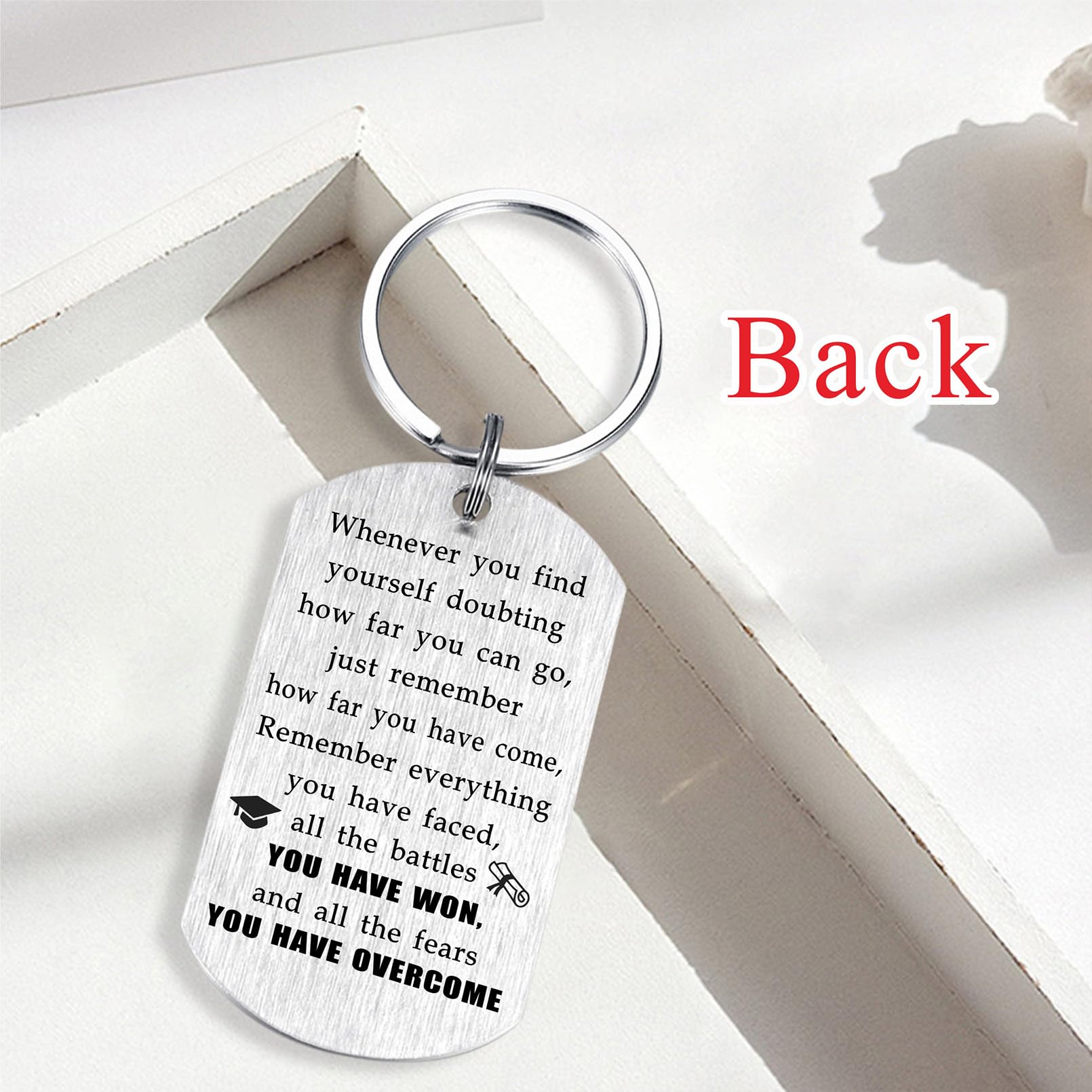 Alotozo Graduation Gifts for Grandson 2024 - Grandson Graduation Keychain - PHD College High School Graduate Party Favor Decorations