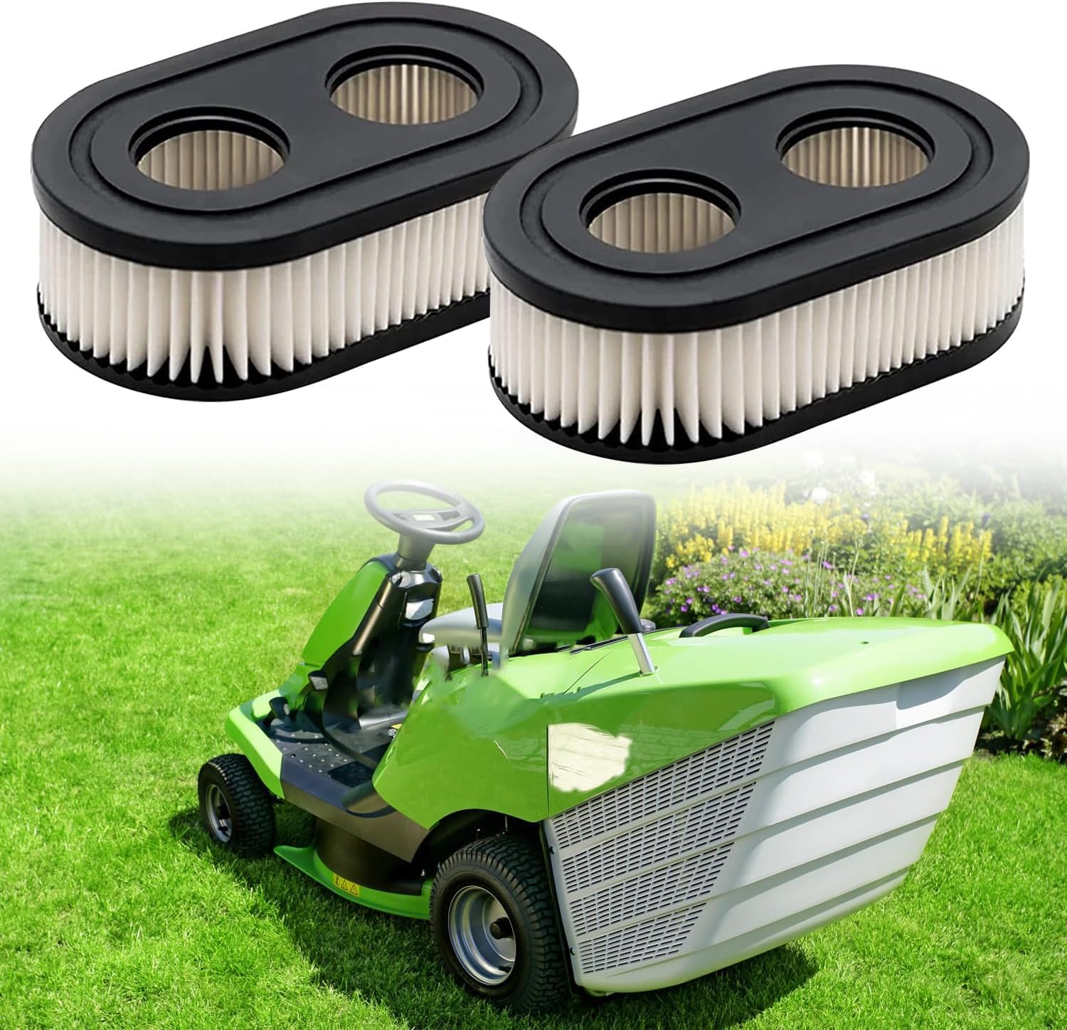 Cinkenyo 2 Pack 798452 798339 593260 334404 Lawn Mower Air Cleaner Cartridge Filter, Used on 4247 5432 500EX 550EX 575EX 625EX 675EXI 725EXI Series Engine Lawn Mower Air Filter