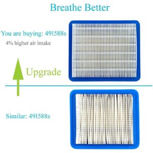 Drblawi Compatible with 491588s Air Filter with Pre Filter For 725ex 675ex 625e 625-675 Series,Briggs and Stratton 491588 493537 493537S, Toro 20332, Craftsman 3364, Premium Lawn Mower Air