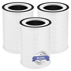 popurure kilo filter replacement compatible with afloia air purifier, for kiloplus, kilopro, miro, miro pro and morento mr-kilo, kalo filter, 3-stage true hepa（h13) filtration - (3 pack)