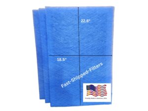 fast-shipped-filters 3 pack 20x25 replacement filter pads compatible with dynamic air cleaner 20x25 refill blue