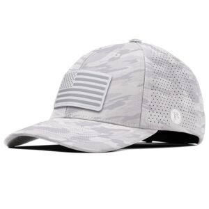 branded bills pearl old glory pvc artic camo elite curved, snapback closure, lightweight, comfortable baseball cap