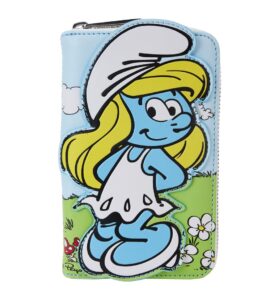 loungefly the smurfs smurfette zip around wallet