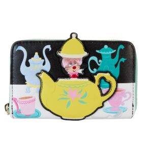 loungefly disney alice in wonderland unbirthday zip around wallet