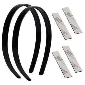 sonsil 2psc graduation cap headband with 4pcs strong adhesive strips, graduation cap hair band secures your graduation cap in place also can protect your hairstyle in order.