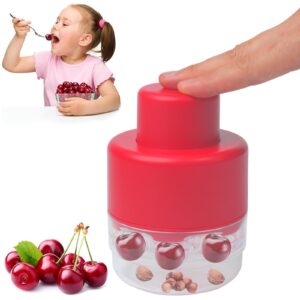 cherry pitter, 7-in-1 cherry pitter tool pit remover, heavy-duty metal cherry seed remover, 7 holes cherry stoner pitter quick release, multiple cherry pit remover for kids/cherries jam