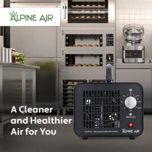 Alpine Air 36000 mg/h Ozone Generator Residencial Commercial Industrial Ozone Machine Odor Removal, Ionizer & Deodorizer Ozone Machine Odor Eliminator for Home, Car, Smoke, Hotels, Farms and Pet Smell