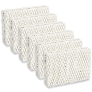 kakofaci wf813 humidifier filters replacement compatible with equate eqwf813 pcwf813 relion rcm832 rcm-832n protec rwf813 eq-2119-ul pccm-832n cool mist humidifiers wick filter - 6 pack