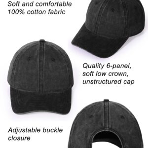 Oversize XXL Washed Cotton Baseball Cap, Extra Large Hat for Big Heads 23.5"-26", Plus Size Unstructured Denim Dad Hats