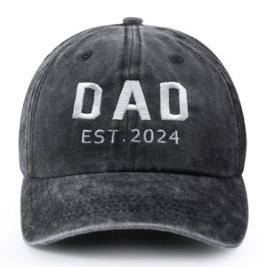 new dad gifts, dad hats for men, first time dad gifts, dad est 2024, new father to be gifts, promoted to dad gifts for expecting dads from wife, christmas fathers day adjustable dad to be baseball cap