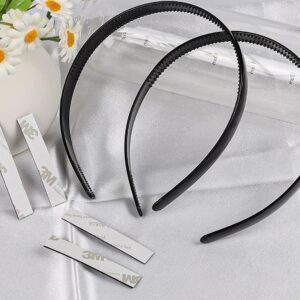 SONSIL 2psc Graduation Cap Headband with 4pcs strong adhesive strips, Graduation Cap hair band Secures Your Graduation Cap in Place Also Can Protect your Hairstyle in Order.