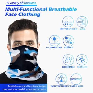 12 pcs Breathable Neck Gaiter Face Scarf Mask for Men Women Sun Protection Bandana Hiking, Cycling, Sports, Fishing (A)