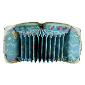 Loungefly Disney Little Mermaid 35th Anniversary Life is the Bubbles Accordion Zip Around Wallet