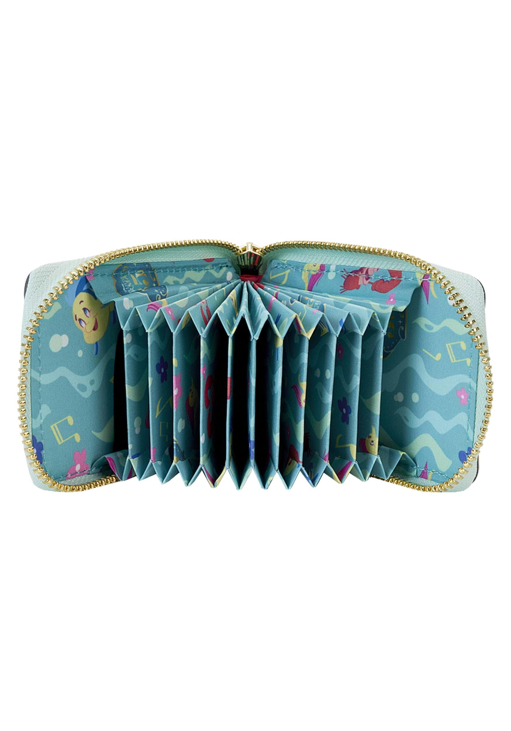 Loungefly Disney Little Mermaid 35th Anniversary Life is the Bubbles Accordion Zip Around Wallet