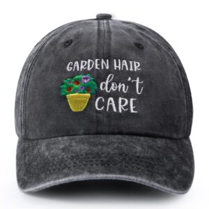 gardening gifts for women, gardening hat, gifts for gardeners woman, gardening accessories for mom aunt grandma, cute gardening gifts for gardeners, unique gardening adjustable baseball cap grey