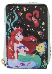 loungefly disney little mermaid 35th anniversary life is the bubbles accordion zip around wallet