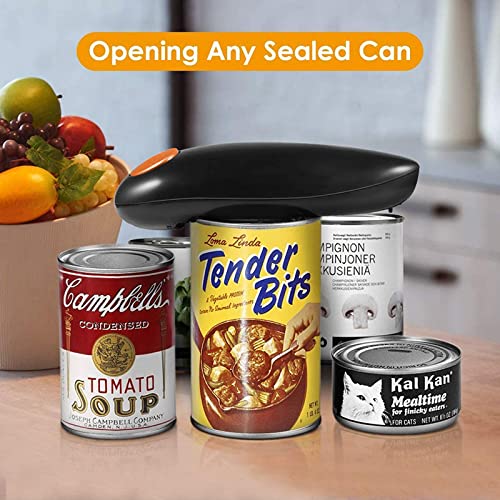 YXZMZ Electric Can Opener One Touch Automatically open the can for Any Size Smooth Edge Electric Can Opener for Seniors, Arthritis, and Chef, Black