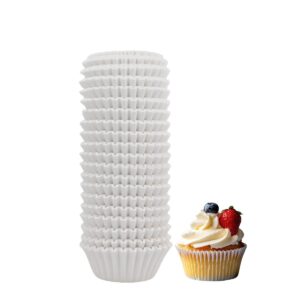 500 counts white mini cupcake liners for baking cups, small cupcake wrappers greaseproof muffin liners holders for party, wedding, birthday