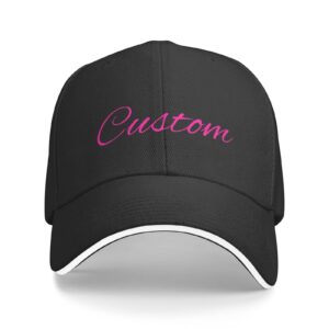 generic custom baseball cap personalized baseball cap custom baseball hat with text logo design your own custom hats for men women black