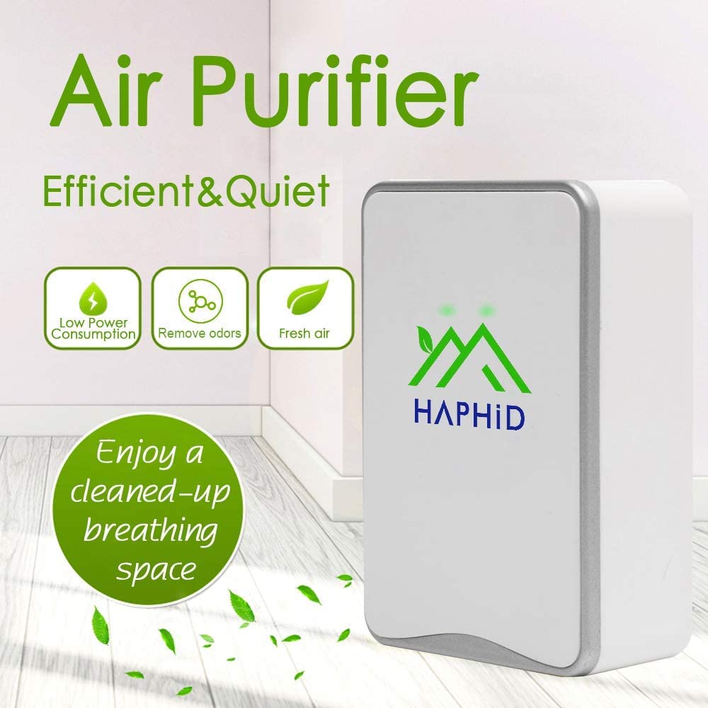 HAPHID Ionizer Air Purifier Plug In with Highest Output - Up to 32 Million Anions/Sec,Filterless Ion Air Purifier for Home&Office Purify: Odors,Pets Smell Etc