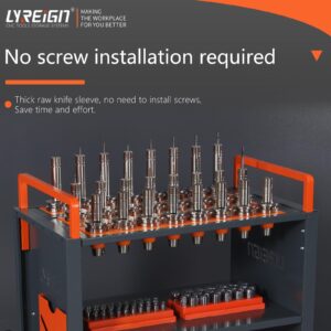 LYREIGN CNC Tool Holder cart, Multi-Purpose CNC Tool Holder Transfer car, CNC Rolling Carts for Ccapto Series Tool Holder, CNC Service Cart for Storehouse Factory