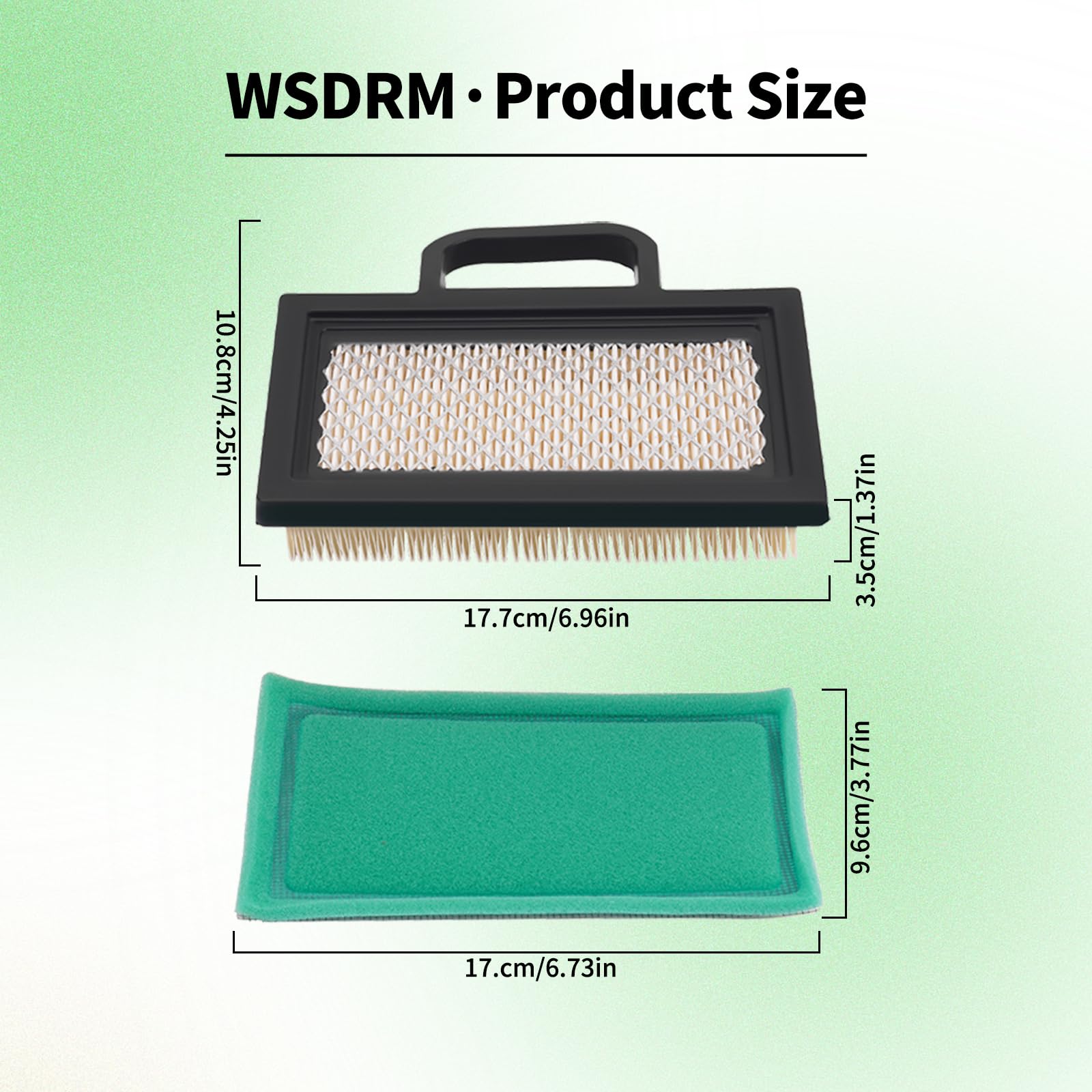 WSDRM 499486 698754 YTH2348 Air Filter with 273638 Pre Filter for BS 18-26 HP Intek V-Twins Engine JD L111 LA120 LA130 LA135 LA140 D140 D130 Z425 X130R X140 X155R YTH2448 YTH2454 Lawn Mower Tractor