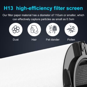 2-IN-1 HEPA Filter Replacement Compatible with Dyson HP06 TP06 HP07 TP07 TP7A HP09 TP09 PH01 PH02 PH03 PH04, Combi Glass Pure Cool Hot Humidify Fan, 2-IN-1 HEPA + Carbon Filter (Upgraded) (Black)