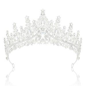 generic queen crown silver wedding crystal tiaras rhinestone wedding crowns and tiaras for women costume party hair accessories princess birthday crown