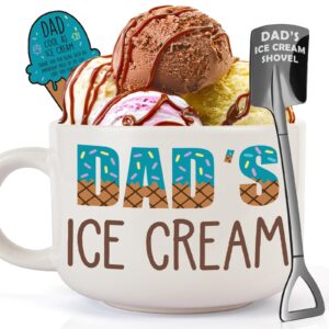 yeuyuqiu gifts for dad from daughter son - birthday gifts for dad father, dad's ice cream bowl ice cream shovel present, ideal father’s day gift, fathers day or christmas gift for dad