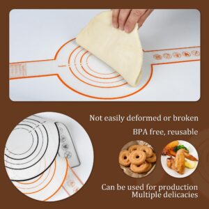 2 Pcs Silicone Bread Sling for Dutch Oven ， Non-stick & Easy to Clean Reusable Silicone Baking Mat With Long Handles，Heat Resistant sourdough silicone bread sling，Easy To Transfer Sourdough Bread