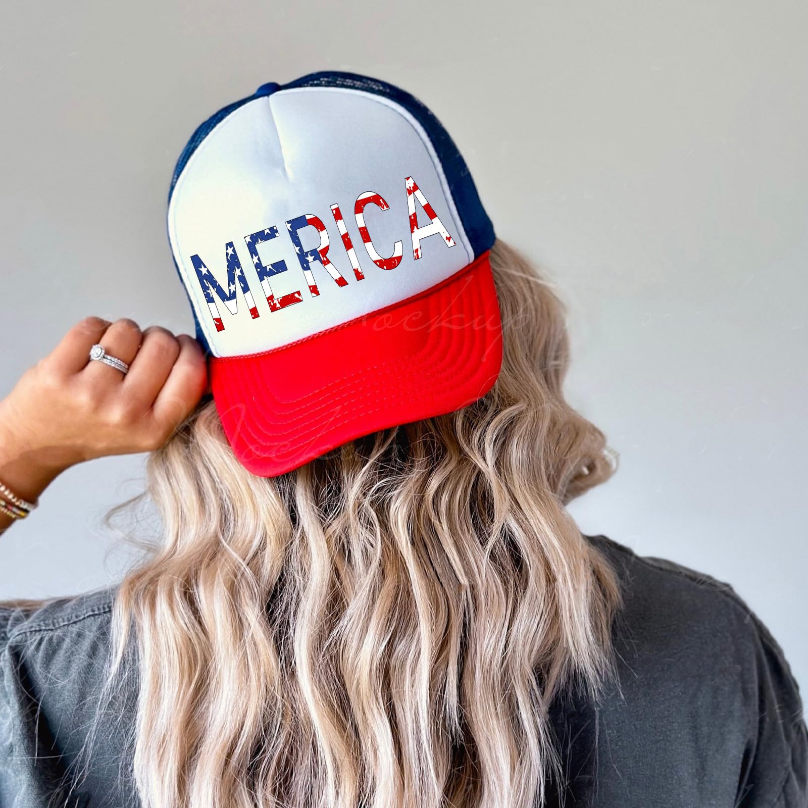 Danumei American Flag Hat USA Hat 4th of July Trucker Hats for Women Men Patriotic US Baseball Cap