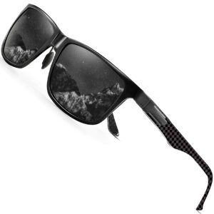 anyluv polarized sunglasses-men mens-sunglasses sun-glasses: luxury carbon fiber al-mg metal uv400 protection driving golf