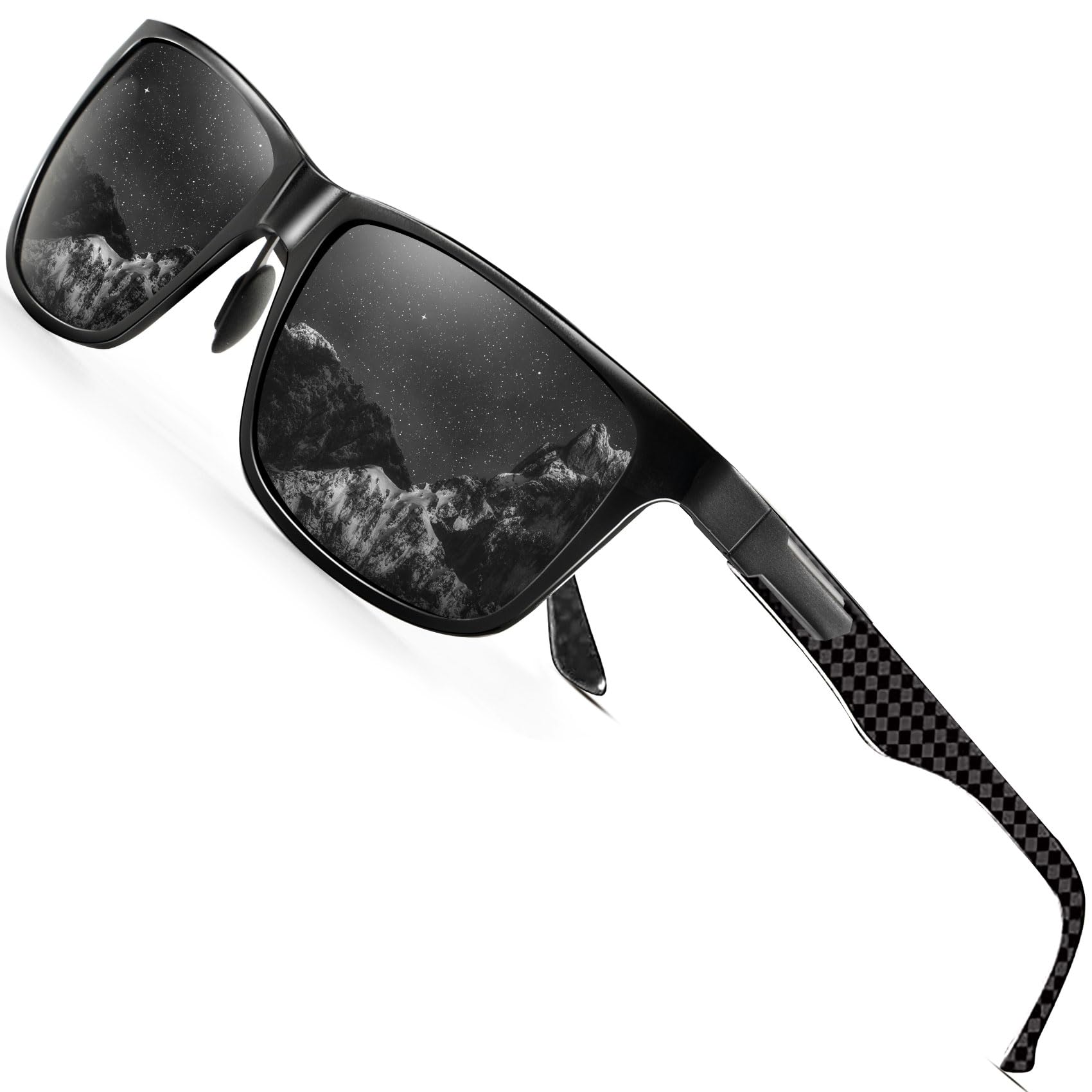 ANYLUV Polarized Sunglasses-Men Mens-Sunglasses Sun-Glasses: Luxury Carbon Fiber Al-Mg Metal UV400 Protection Driving Golf