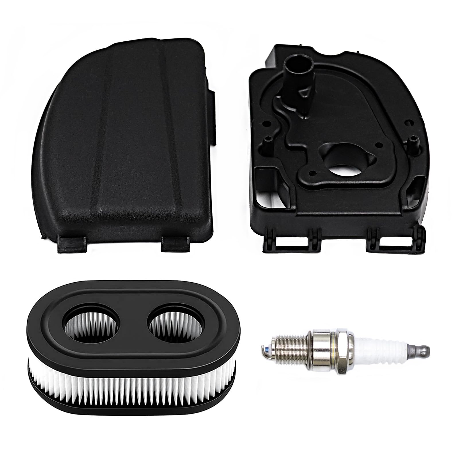 595658 594106 Air Cleaner Cover with 798452 Air Filter and 595661 Base Compatible with Briggs & Stratton Models 093J02 092J0B & 09P700, 103M02, 104M02 & 104M05